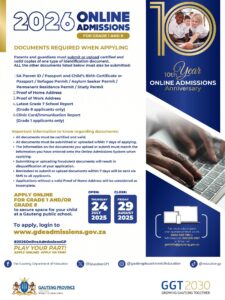 2026 GDE Admissions Requirements: Complete Document Checklist for Grade ...